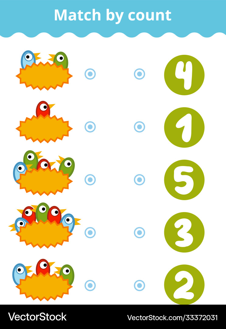 Counting game for preschool children count Vector Image