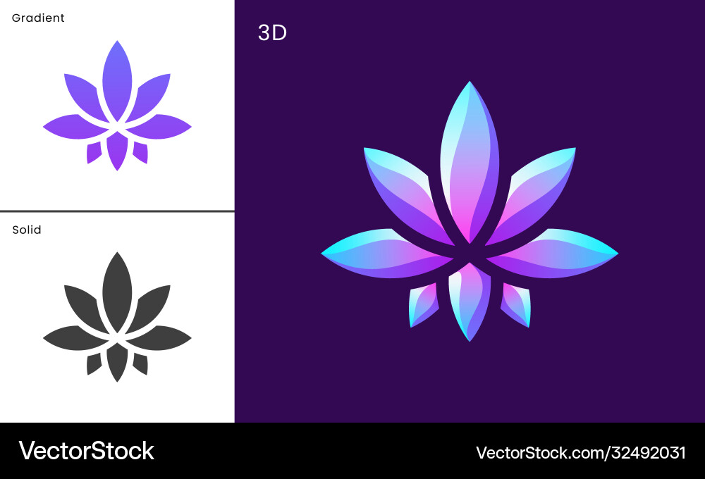 Fancy and elegant blooming flowers for logo Vector Image