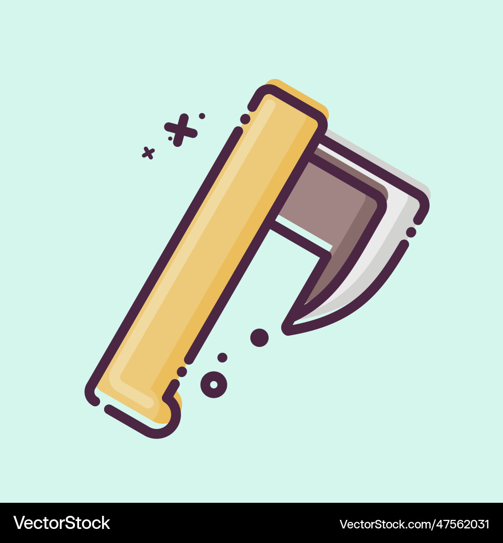 Icon axe related to celtic symbol mbe style Vector Image