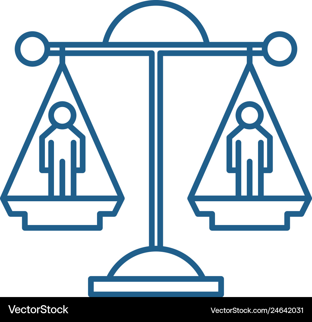 Legal decision line icon concept Royalty Free Vector Image