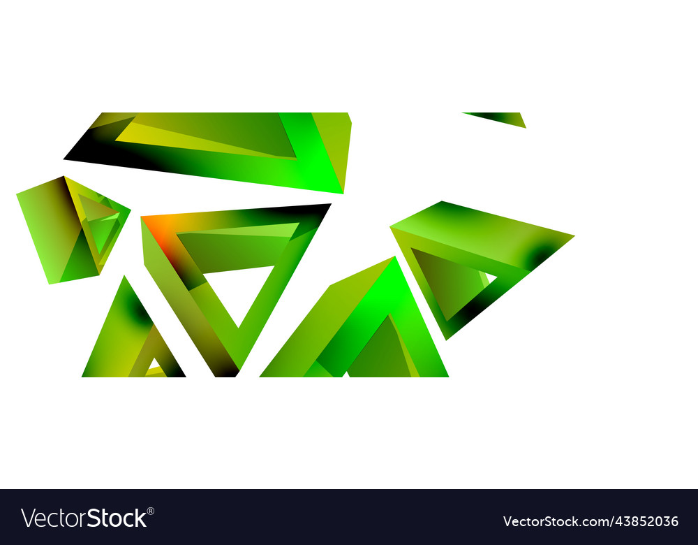3d triangle abstract background basic shape Vector Image