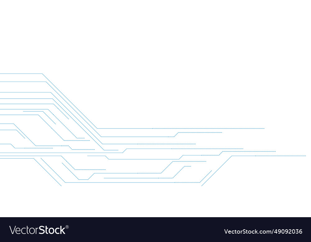 Blue lines abstract technology geometric Vector Image