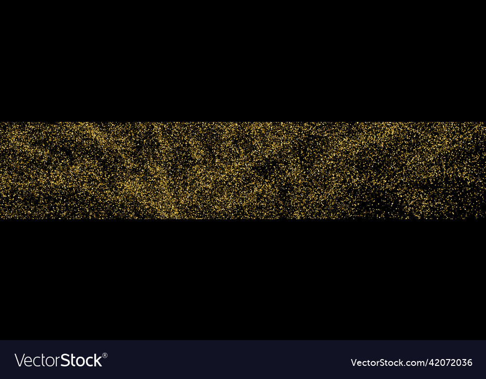 Gold Glitter Texture Horizontal Long Banner Vector Image