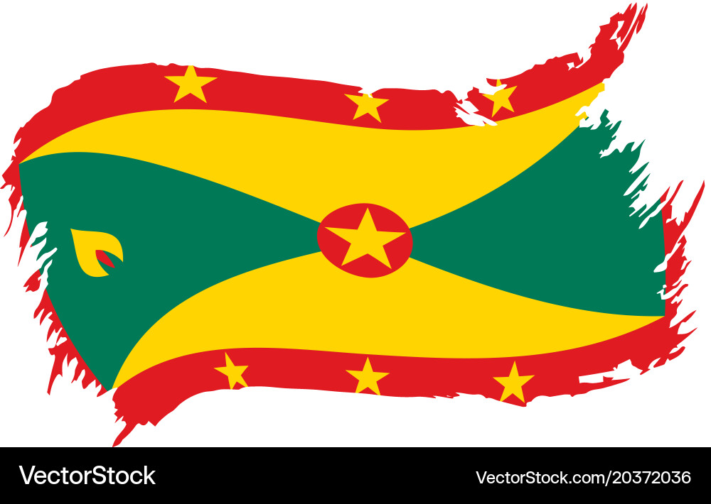 Grenada flag Royalty Free Vector Image - VectorStock