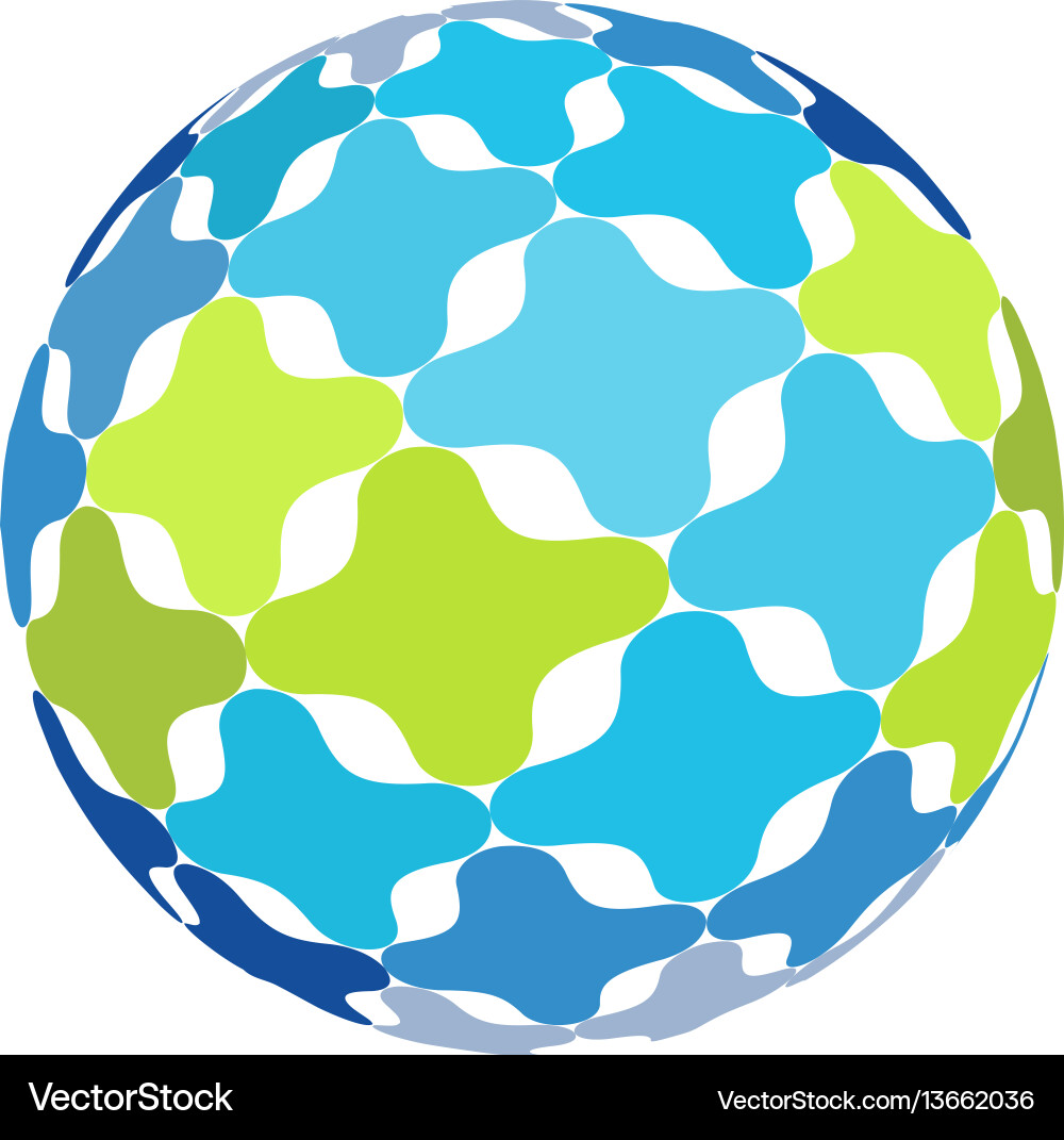 Isolated abstract colorful world earth icon Vector Image