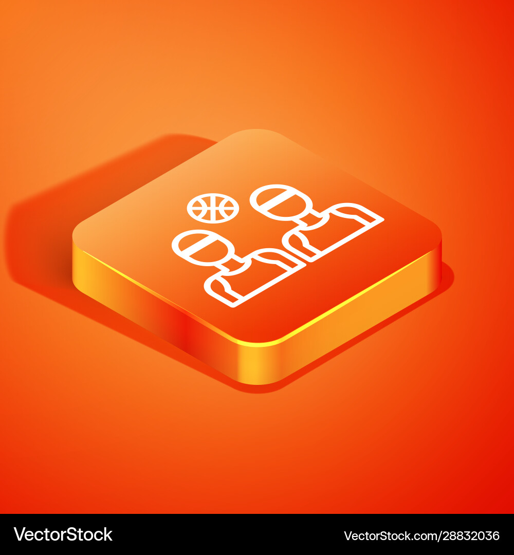 Isometric basketball players icon isolated Vector Image