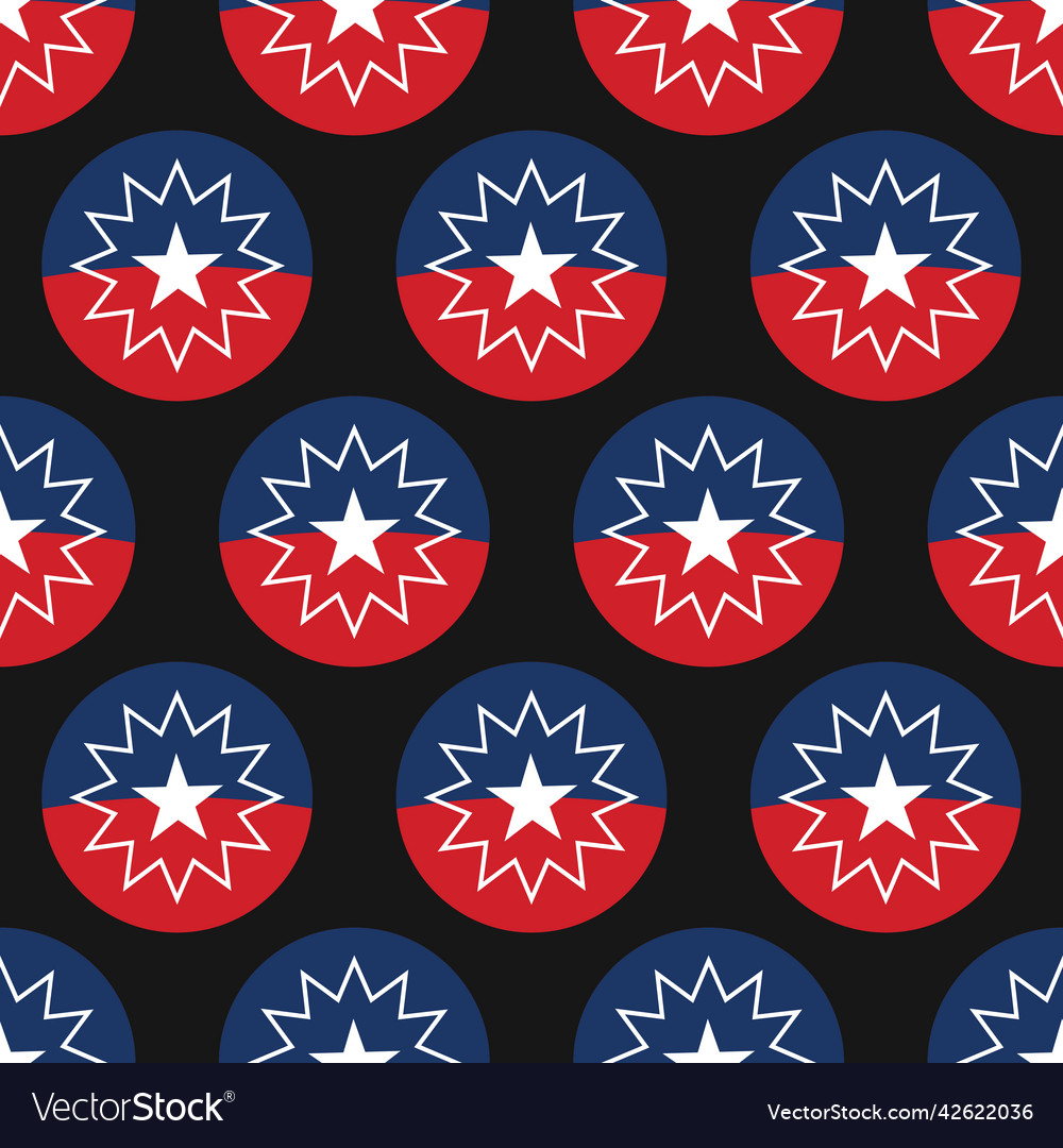 Juneteenth seamless pattern background with round Vector Image