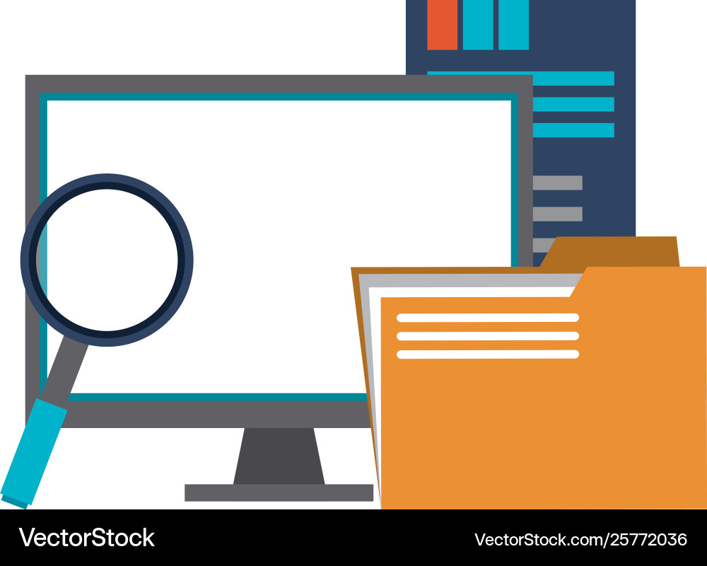 Servers and database technology symbols Royalty Free Vector