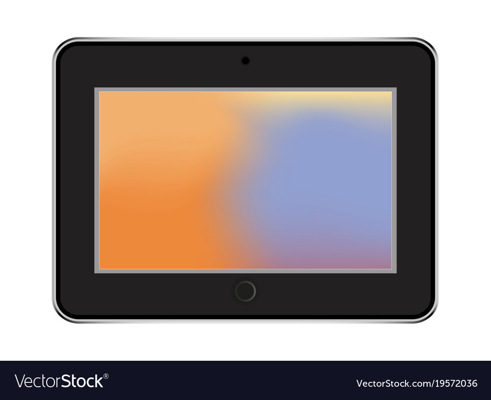 Tablet in ipad style black color with trending Vector Image