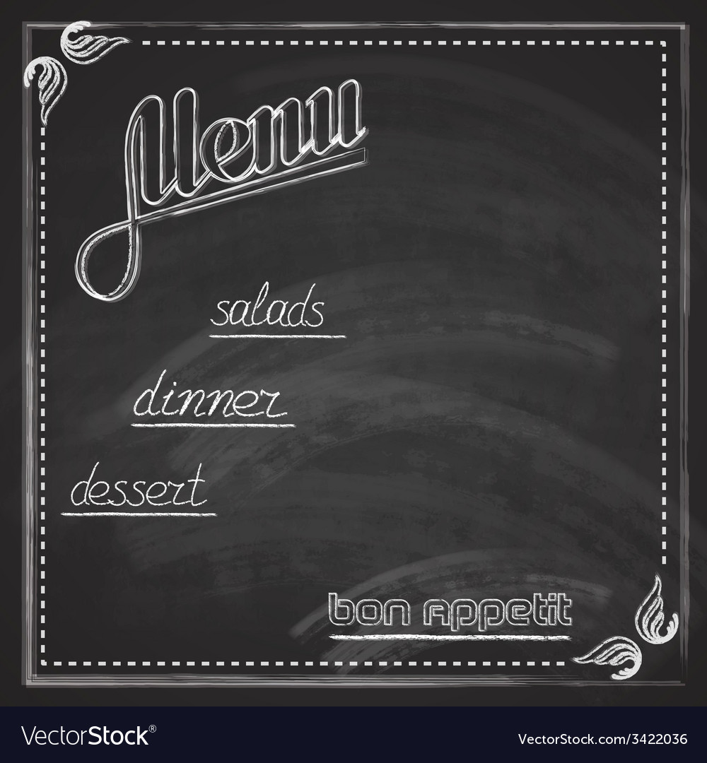 Vintage with chalkboard menu design Royalty Free Vector