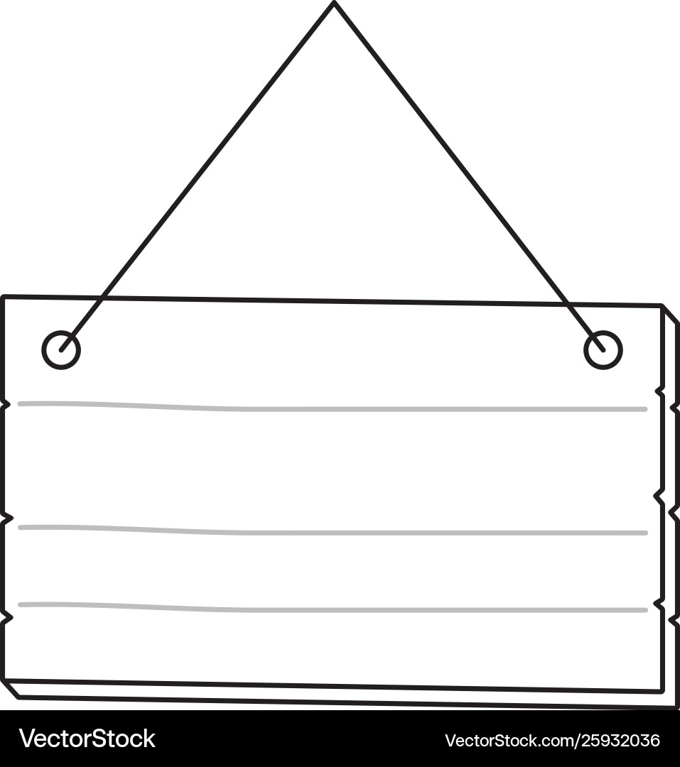 Wooden label hanging isolated icon Royalty Free Vector Image