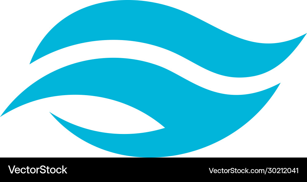 Abstract letter g curves blue wave geometric logo Vector Image