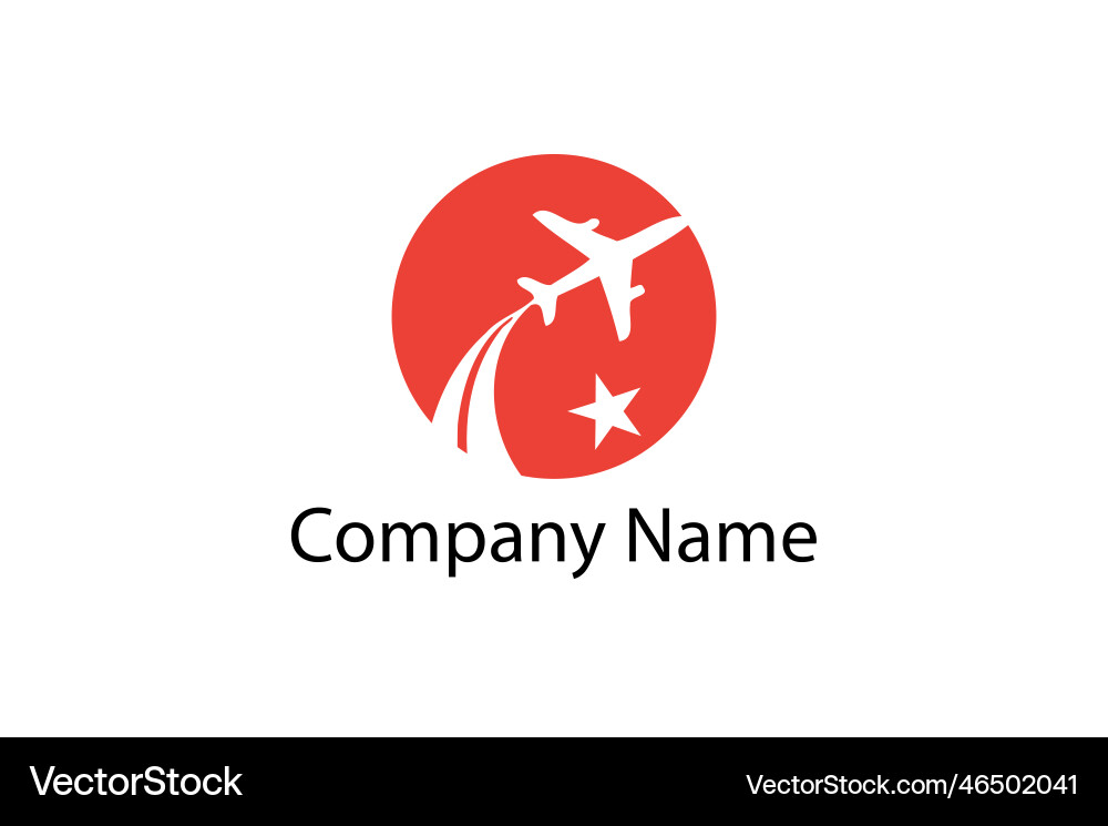 Airline company logo design template Royalty Free Vector