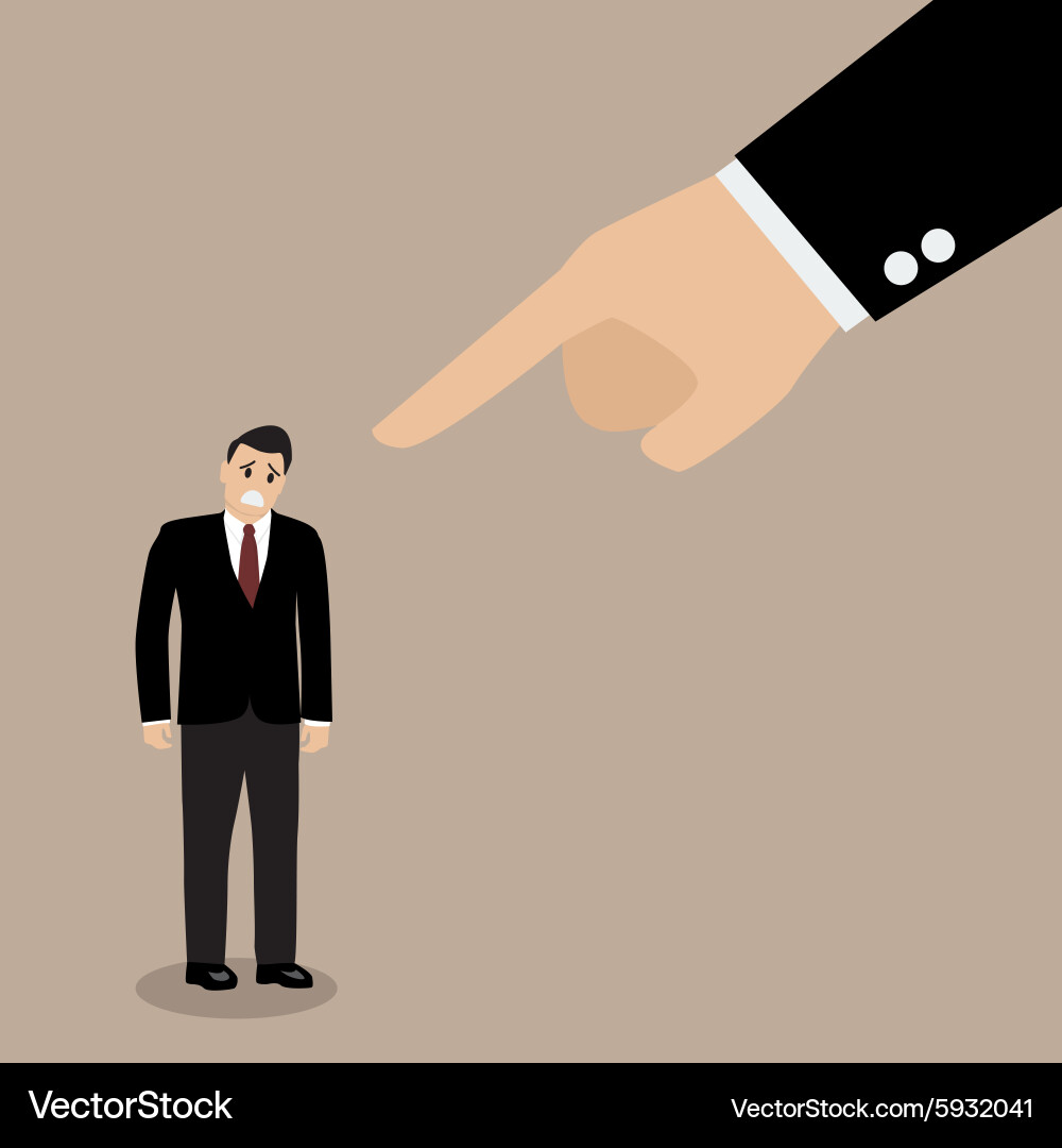 Angry boss being complaining to employee Vector Image