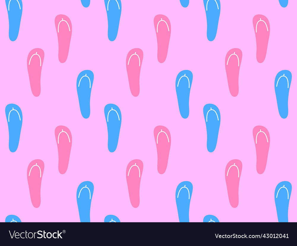 Beach flip flops seamless pattern multicolored Vector Image Beach flip flops seamless pattern multicolored Vector Image