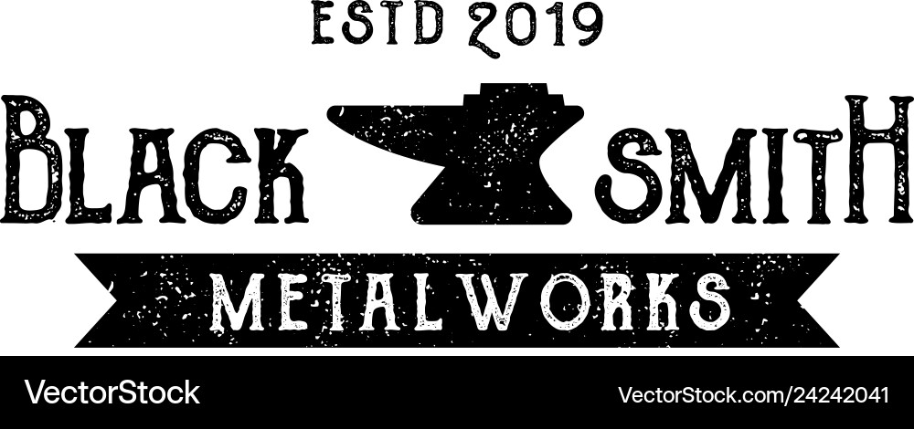 Blacksmith metalworks logo design inspiration Vector Image