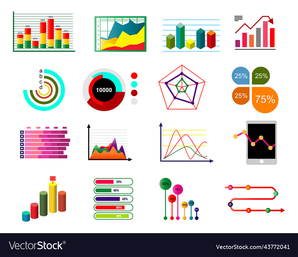 Diagram chart business data template Royalty Free Vector