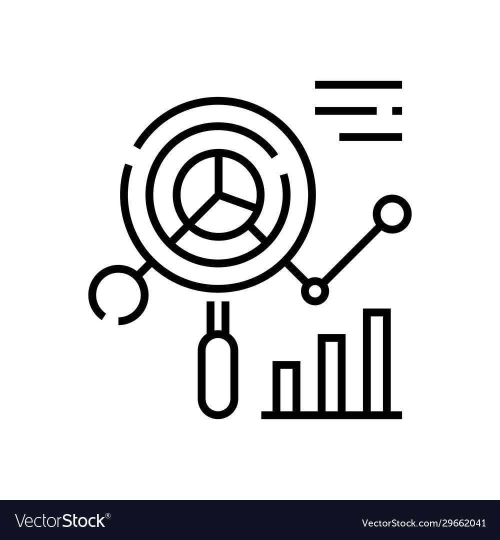 Diagram line icon concept sign outline Royalty Free Vector