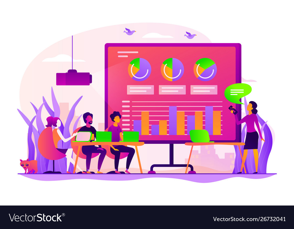 Digital presentation concept Royalty Free Vector Image
