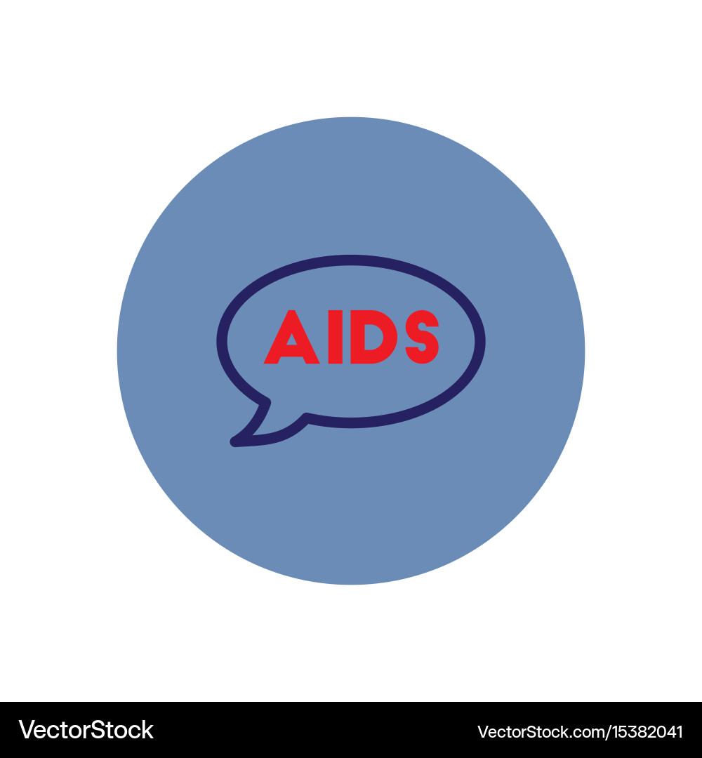 Icon on circle various symptoms of aids Royalty Free Vector