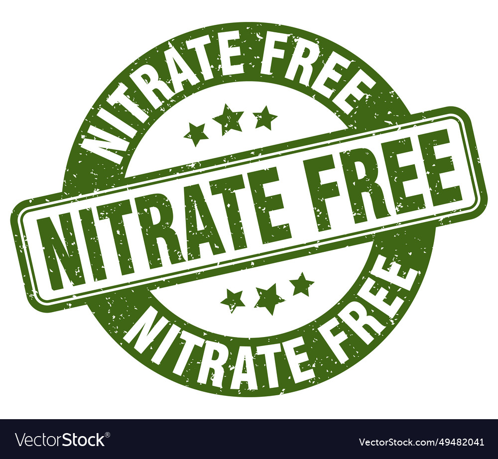 Nitrate free stamp nitrate free label round Vector Image Nitrate free stamp nitrate free label round Vector Image