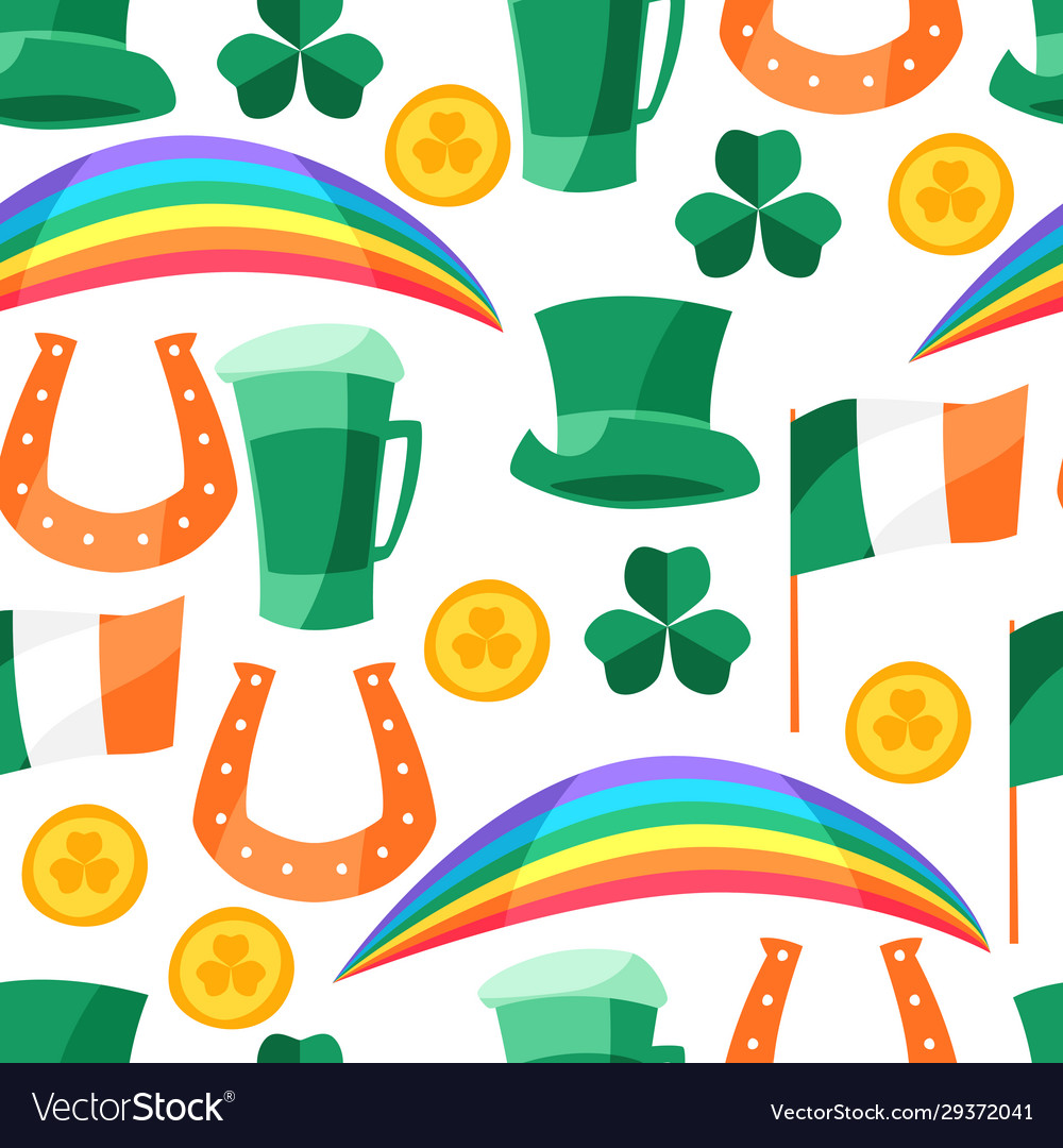 Saint patricks day seamless pattern Royalty Free Vector