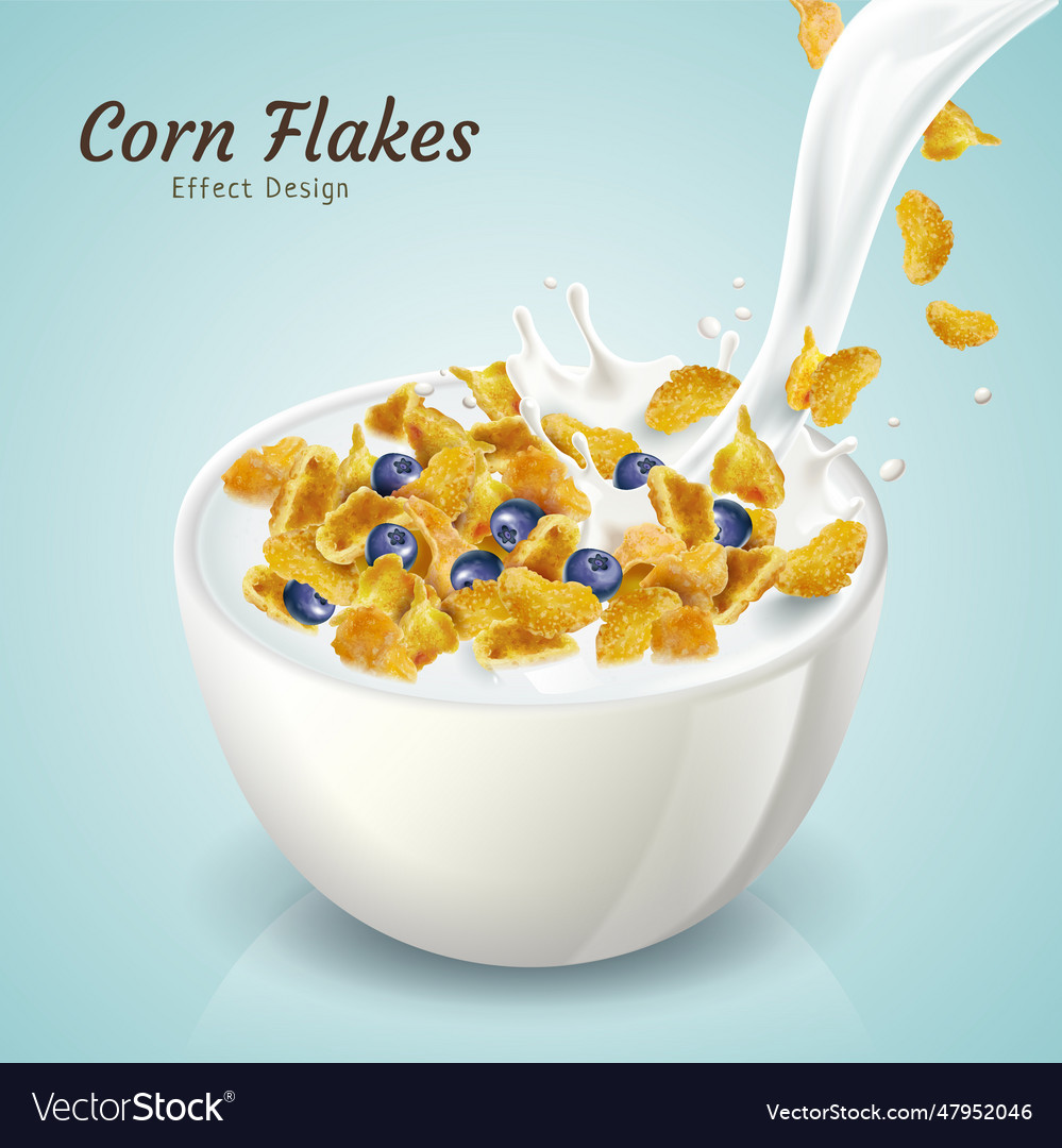 Corn flakes design element Royalty Free Vector Image