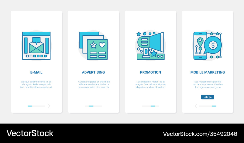 Digital marketing advert technology ux ui Vector Image