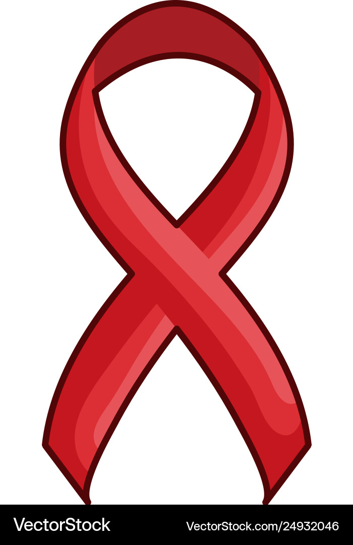 Donation blood campaign ribbon Royalty Free Vector Image