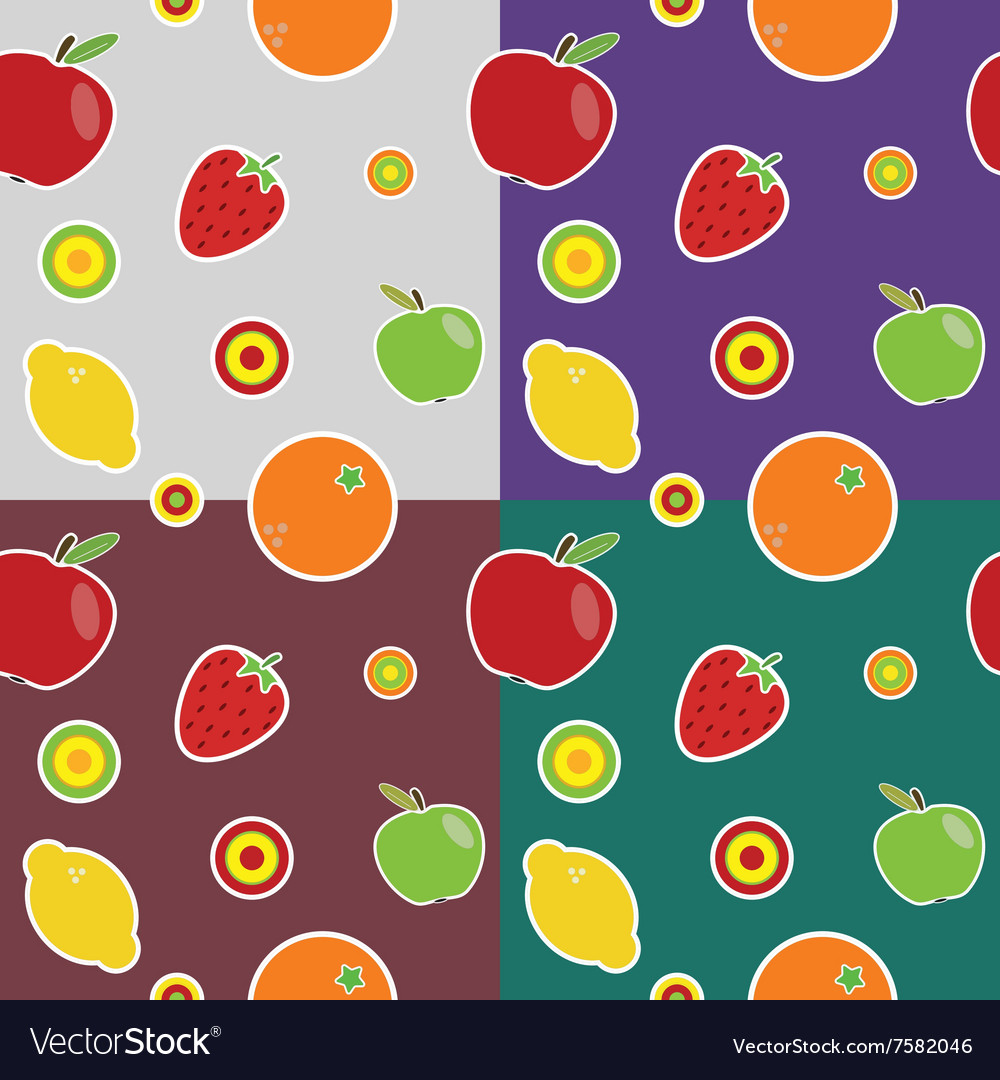Fruit colored pattern Royalty Free Vector Image