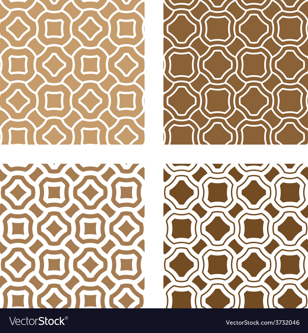 Line rounded square seamless background Royalty Free Vector