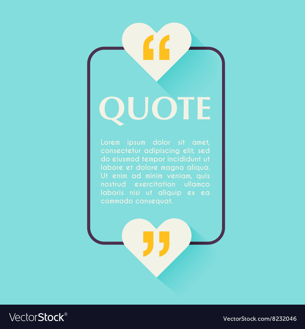Quote blank template design elements circle Vector Image