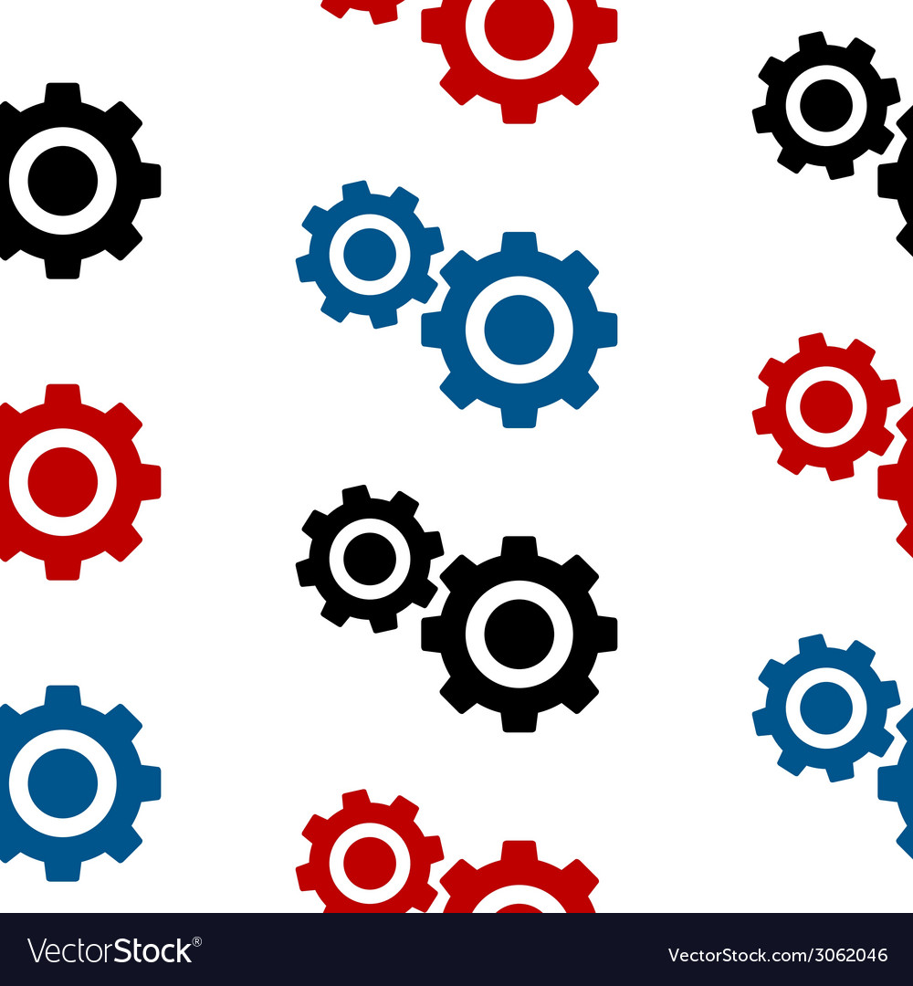 Settings symbol seamless pattern Royalty Free Vector Image