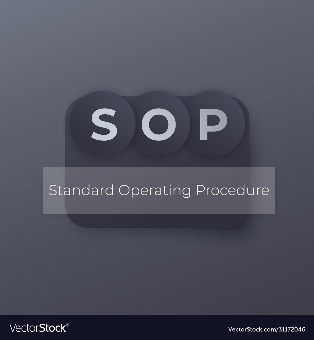 Sop standard operating procedure concept Vector Image
