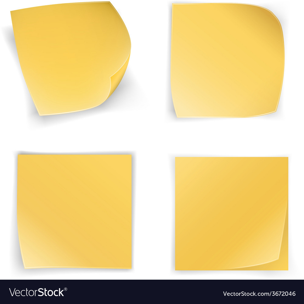 Stick notes Royalty Free Vector Image - VectorStock