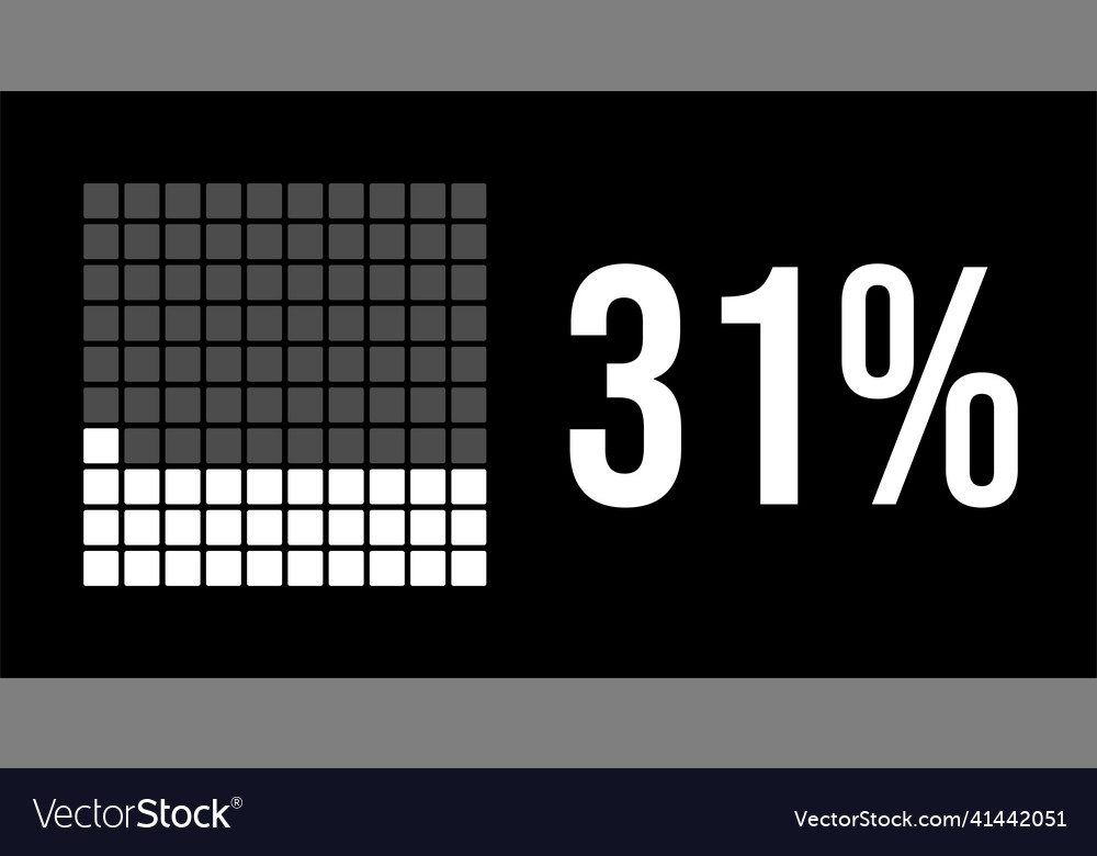 31 Percent Diagram Thirty one Percentage Vector Image 31 Percent Diagram Thirty one Percentage Vector Image