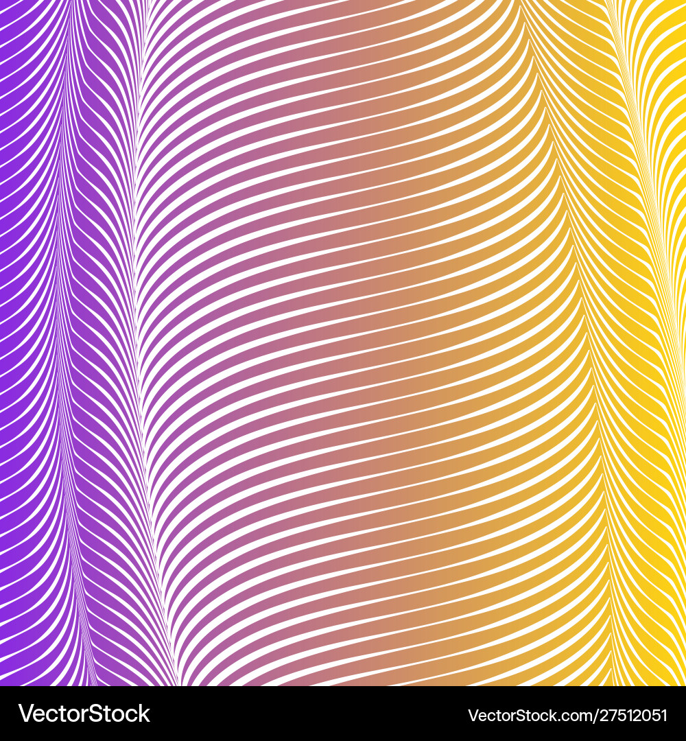 Abstract acid color wavy background optical art Vector Image