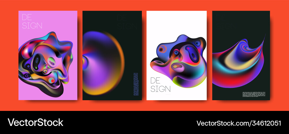 Abstract colorful liquid and fluid colors Vector Image