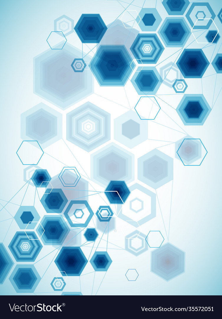 Abstract hexagonal background Royalty Free Vector Image