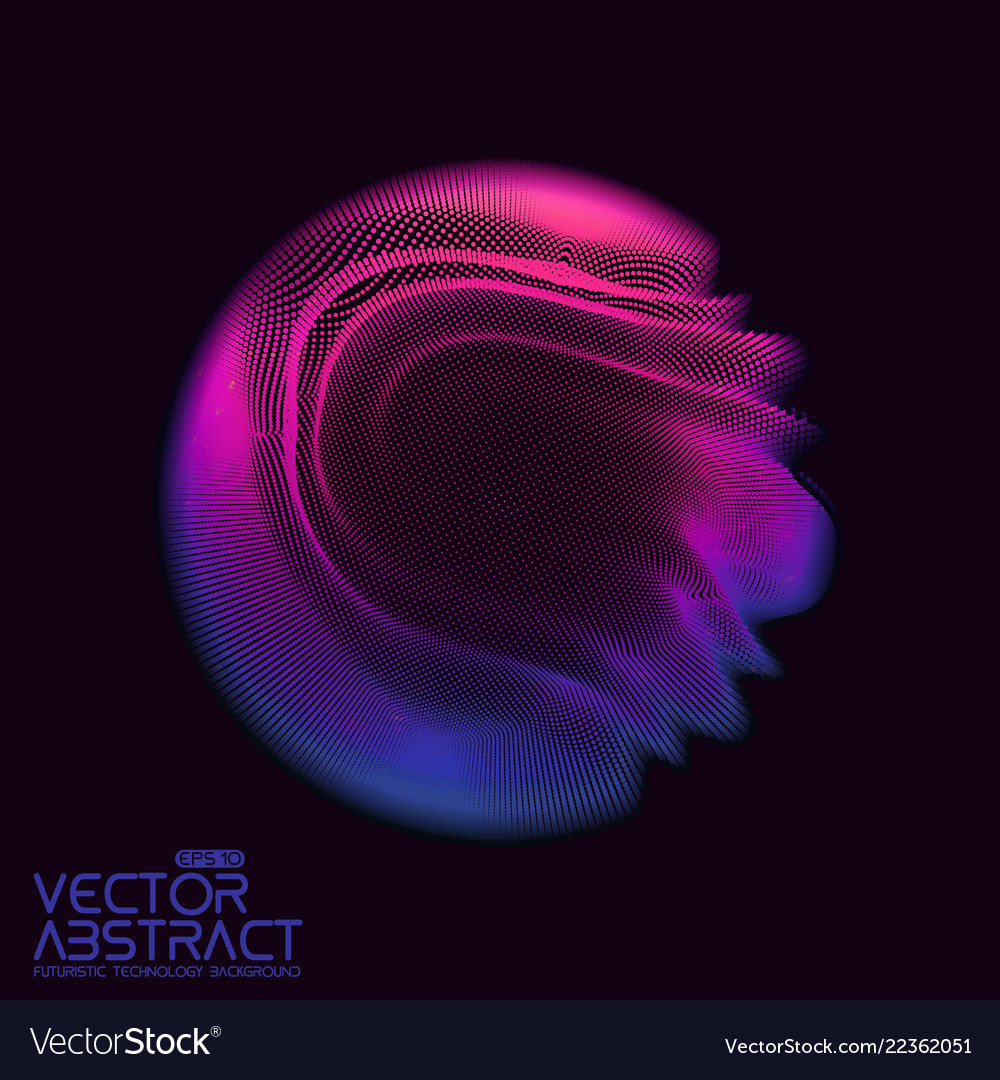 Abstract sphere particles points array Royalty Free Vector