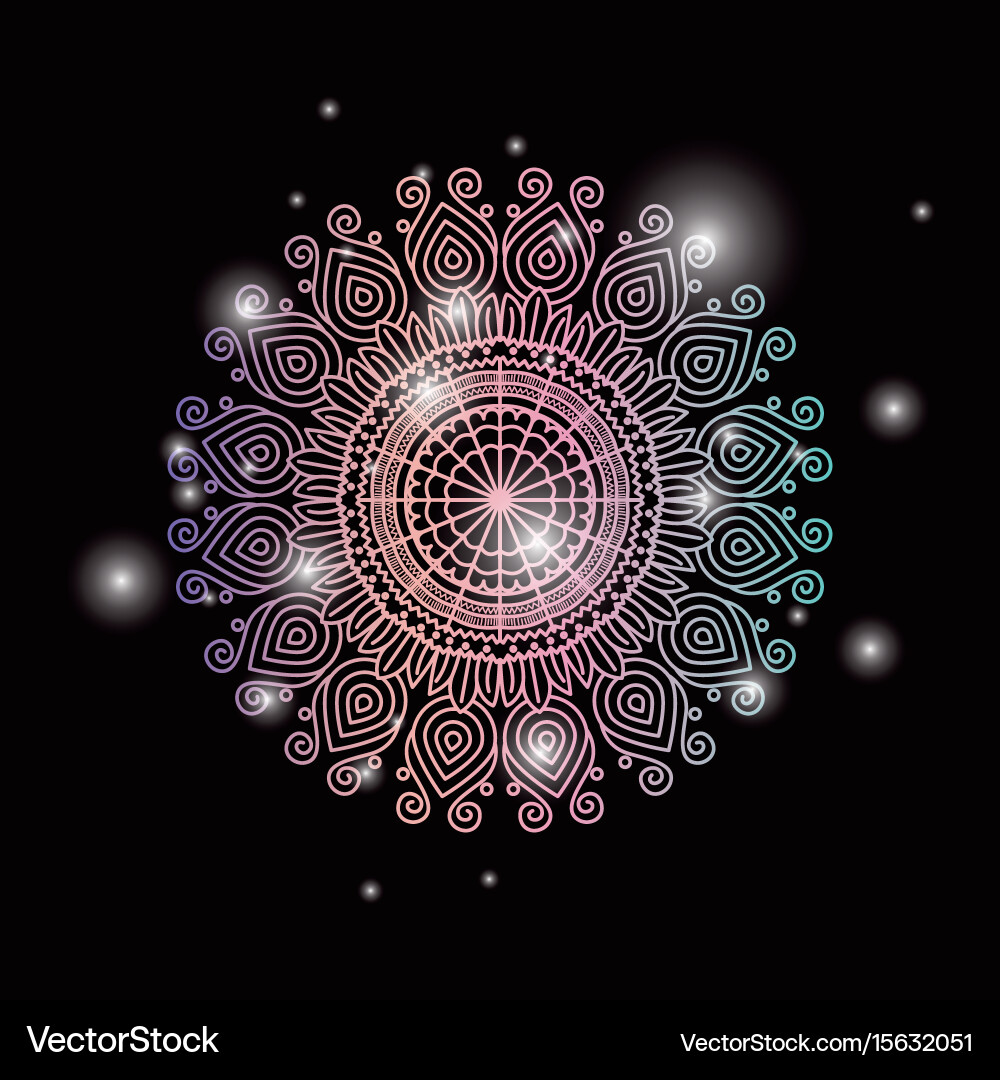 Black color background with brightness and Vector Image