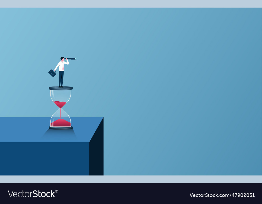 Business vision concept businessman holding Vector Image Business vision concept businessman holding Vector Image