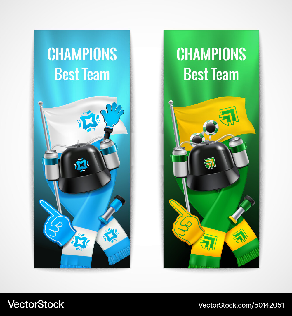 Fan sport banners set Royalty Free Vector Image