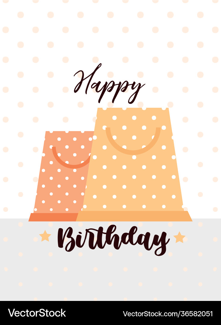 Happy birthday bags Royalty Free Vector Image - VectorStock