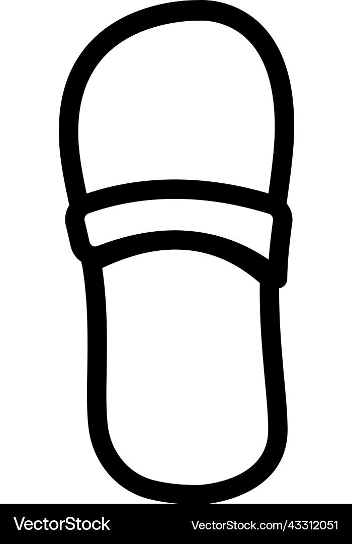 Home footwear line icon Royalty Free Vector Image