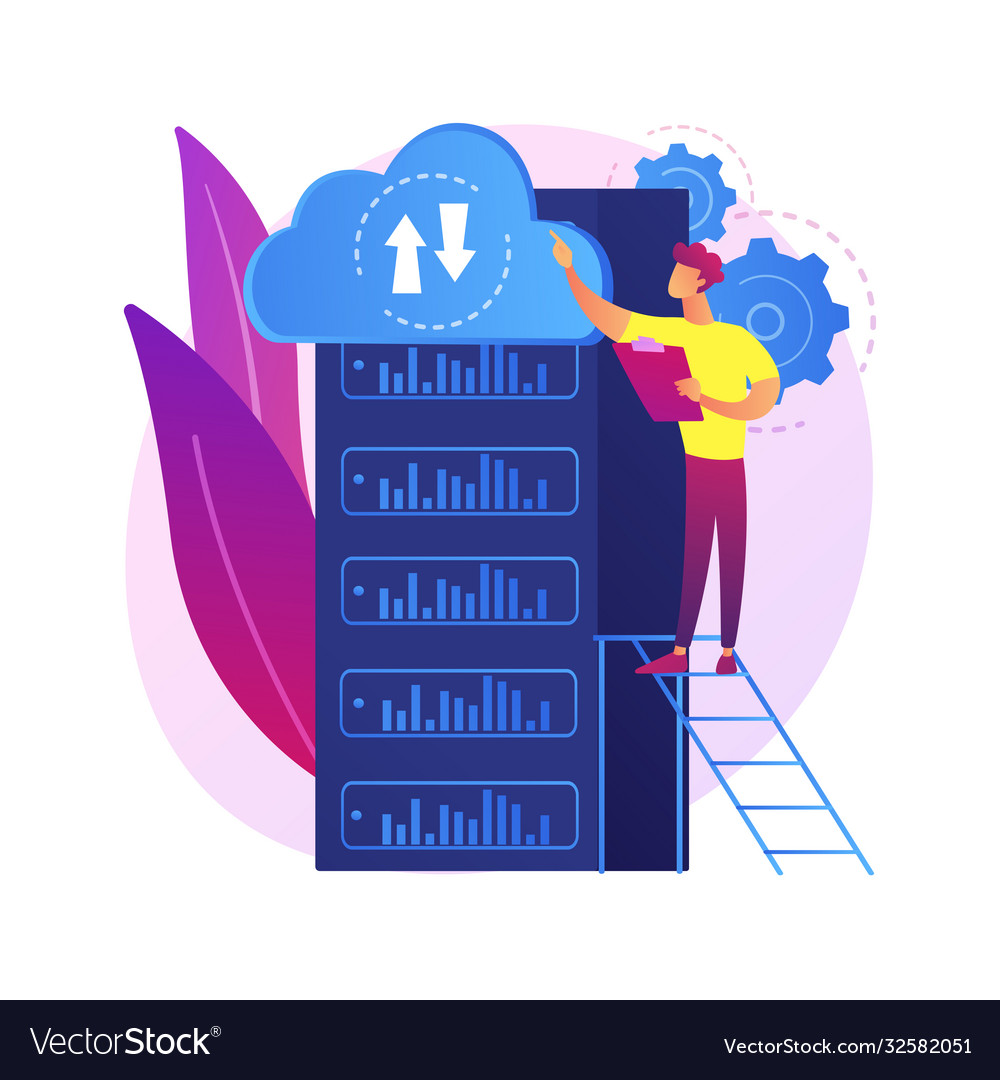 Hosting Processor Concept Metaphor Royalty Free Vector Image