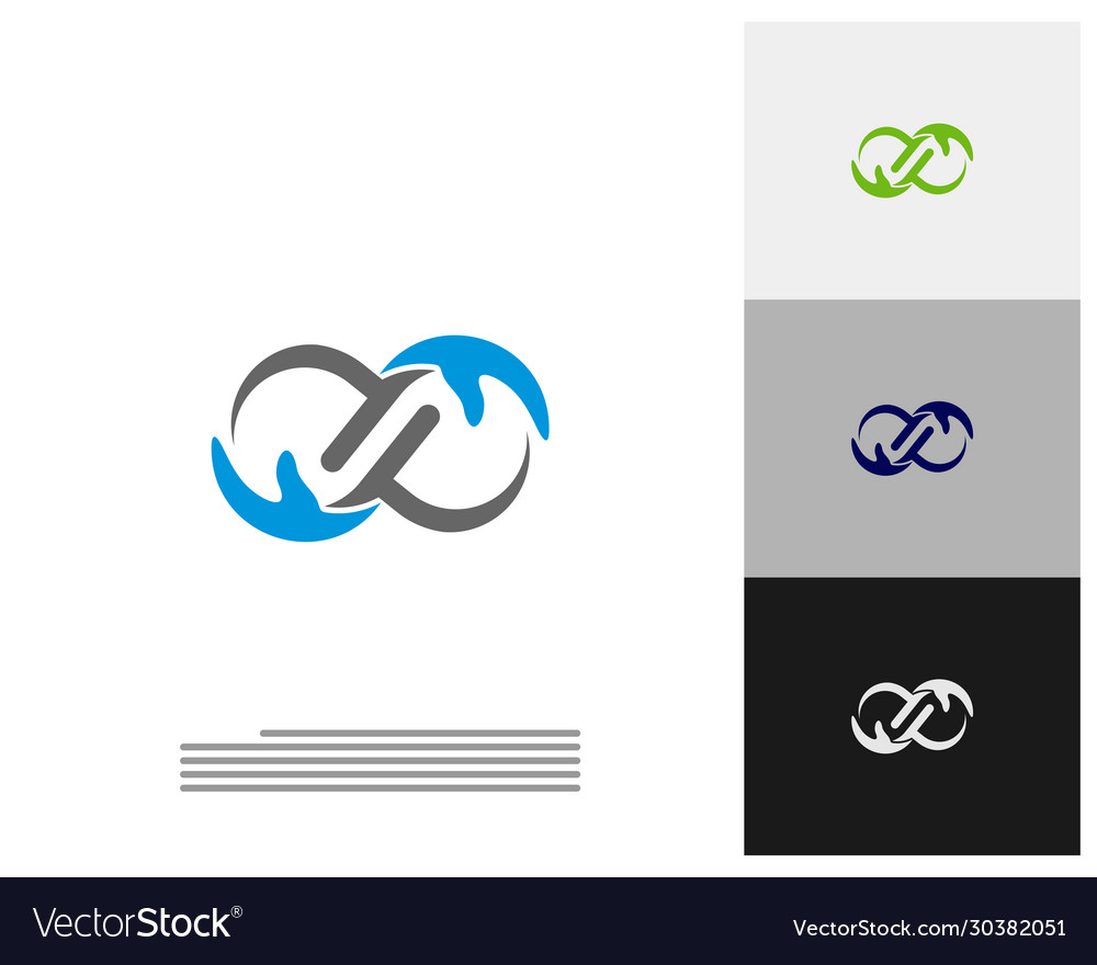 Infinity care logo template creative Royalty Free Vector Infinity care logo template creative Royalty Free Vector