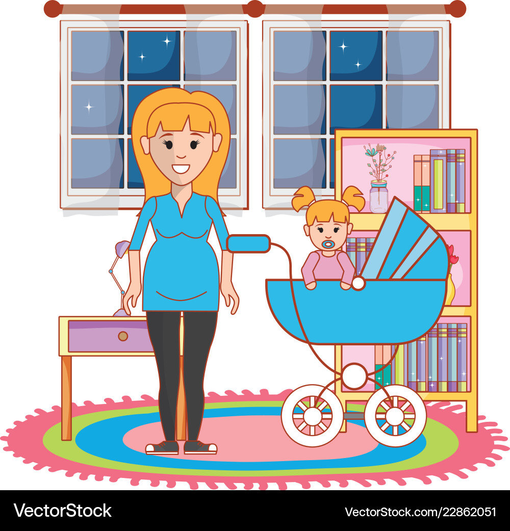 Mother with baby design Royalty Free Vector Image