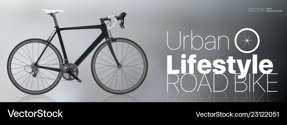 Realistic road bike Royalty Free Vector Image - VectorStock