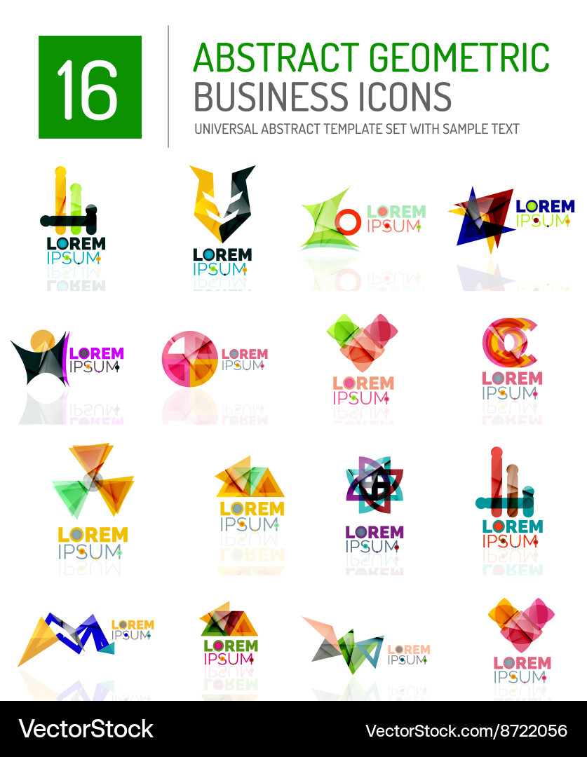 Abstract business icons Royalty Free Vector Image